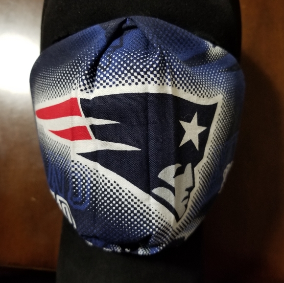 Hand Crafted | Accessories | Patriots Navy Print Cotton Facemask | Poshmark